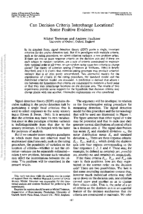 (PDF) Can decision criteria interchange locations? Some positive ...