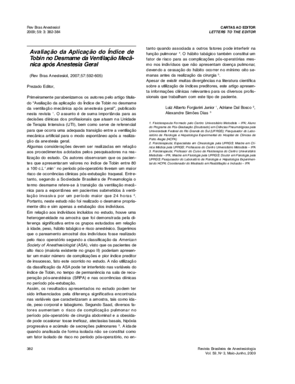 (PDF) Evaluating the Use of the Tobin Index on Mechanical Ventilation ...
