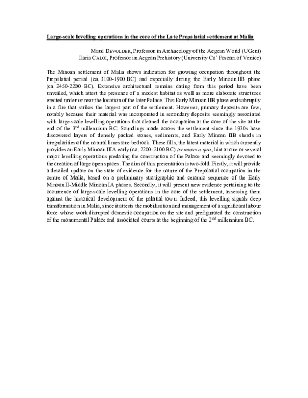 (PDF) Large-scale levelling operations in the core of the Late ...