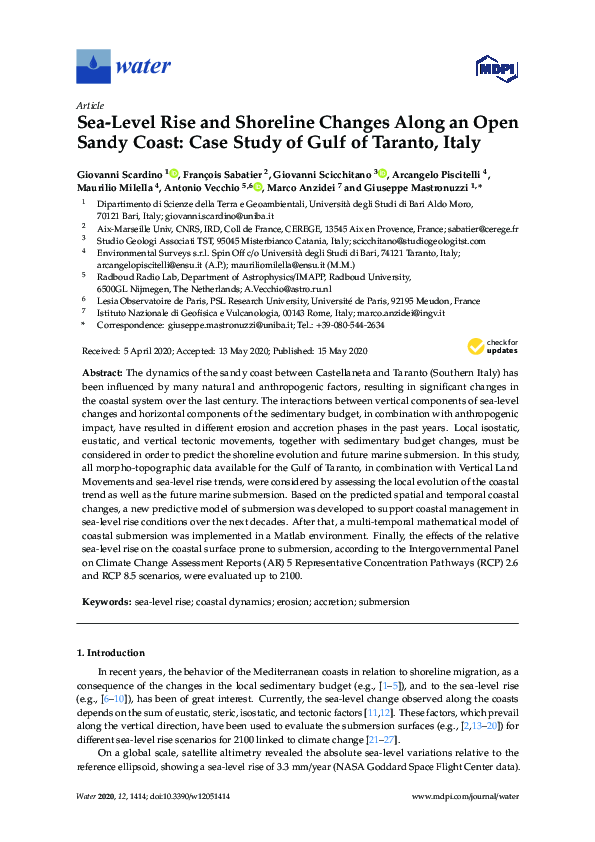 (PDF) Sea-Level Rise and Shoreline Changes Along an Open Sandy Coast ...