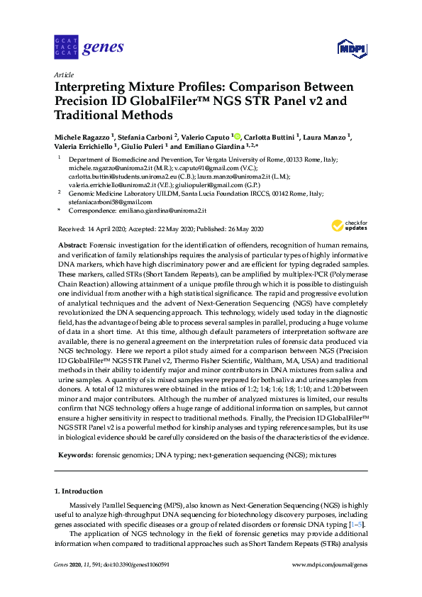 (PDF) Interpreting Mixture Profiles: Comparison Between Precision ID ...