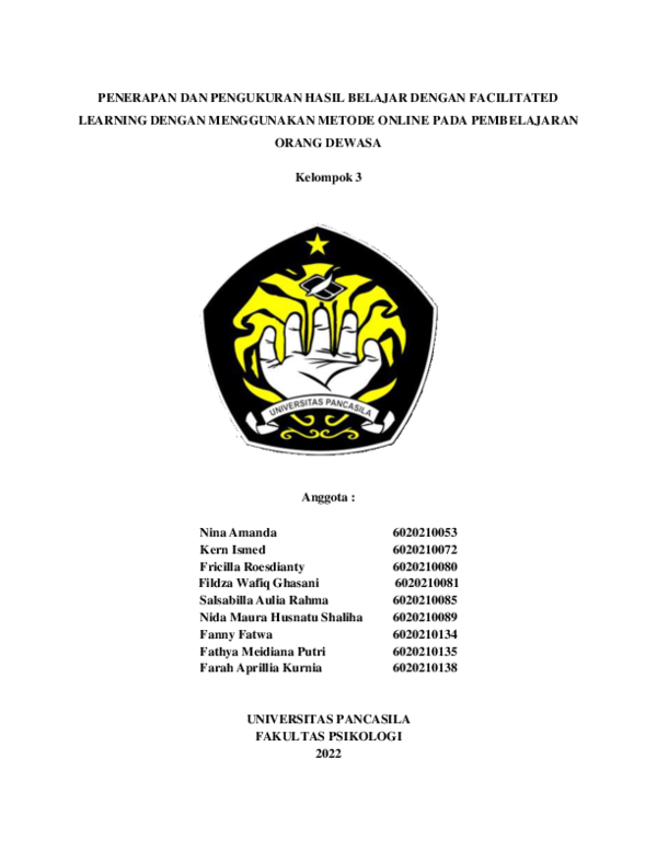 (PDF) PENERAPAN DAN PENGUKURAN HASIL BELAJAR DENGAN FACILITATED LEARNING DENGAN MENGGUNAKAN ...