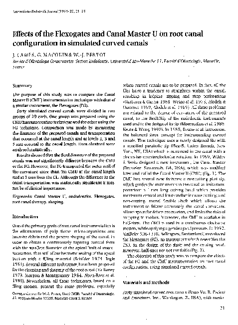 (PDF) Effects of the Flexogates and Canal Master U on root canal ...