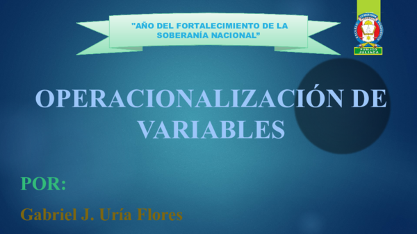 (PPT) OPERACIONALIZACION DE LAS VARIABLES