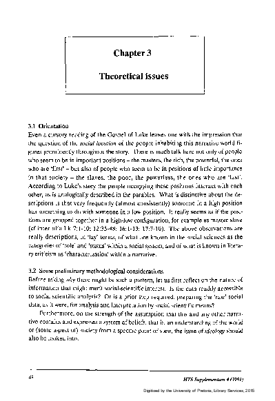 (PDF) Chapter 3: Theoretical issues
