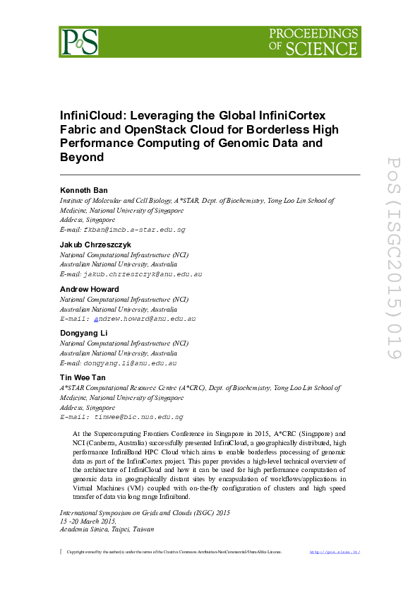 (PDF) InfiniCloud: Leveraging the Global InfiniCortex Fabric and ...