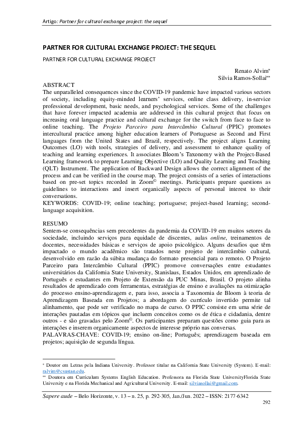 (PDF) Partner for Cultural Exchange Project