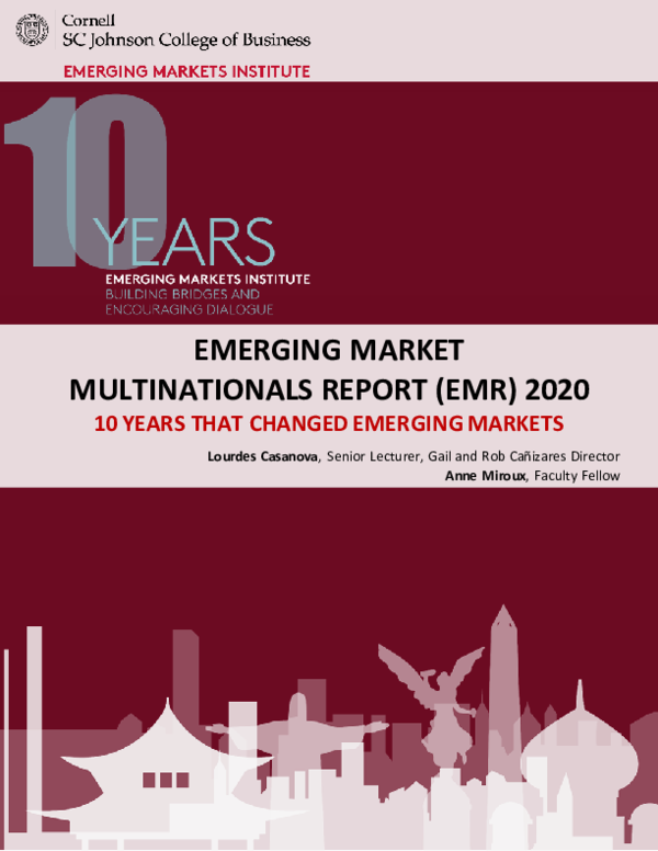 (PDF) Emerging Market Multinationals Report 2020: 10 Years that Changed ...