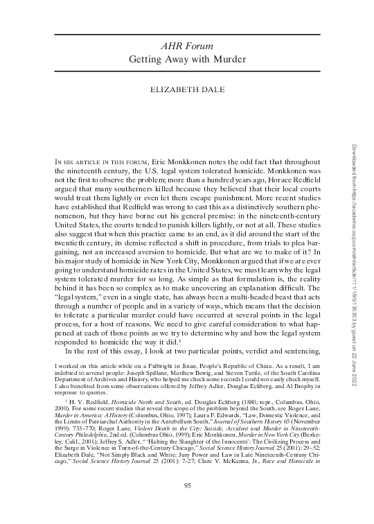 (PDF) Getting Away with Murder