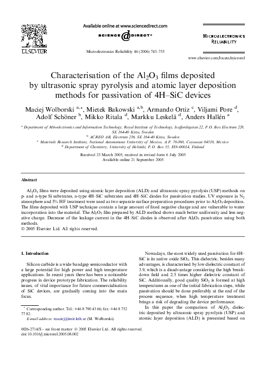 (PDF) Characterisation of the Al2O3 films deposited by ultrasonic spray ...