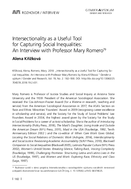(PDF) Intersectionality as a Useful Tool for Capturing Social ...