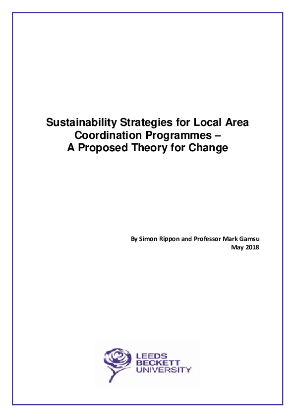 (PDF) Sustainability Strategies for Local Area Coordination Programmes ...