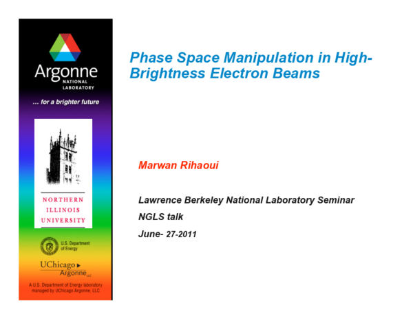 (PDF) Phase space manipulation in high-brightness electron beams