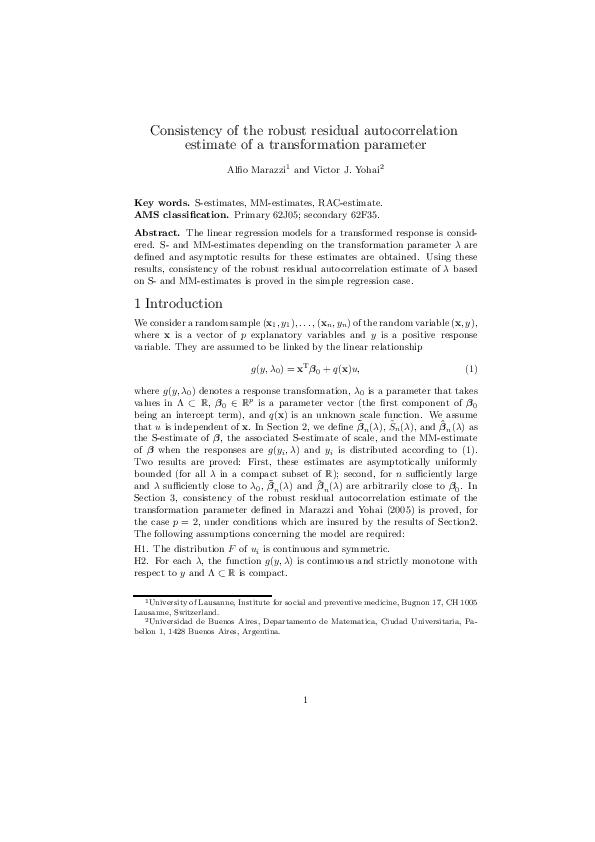 (PDF) Robust Residual Autocorrelation Consistency