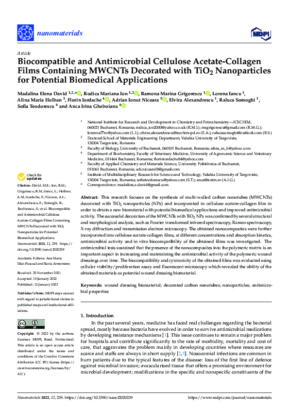 (PDF) Biocompatible and Antimicrobial Cellulose Acetate-Collagen Films ...