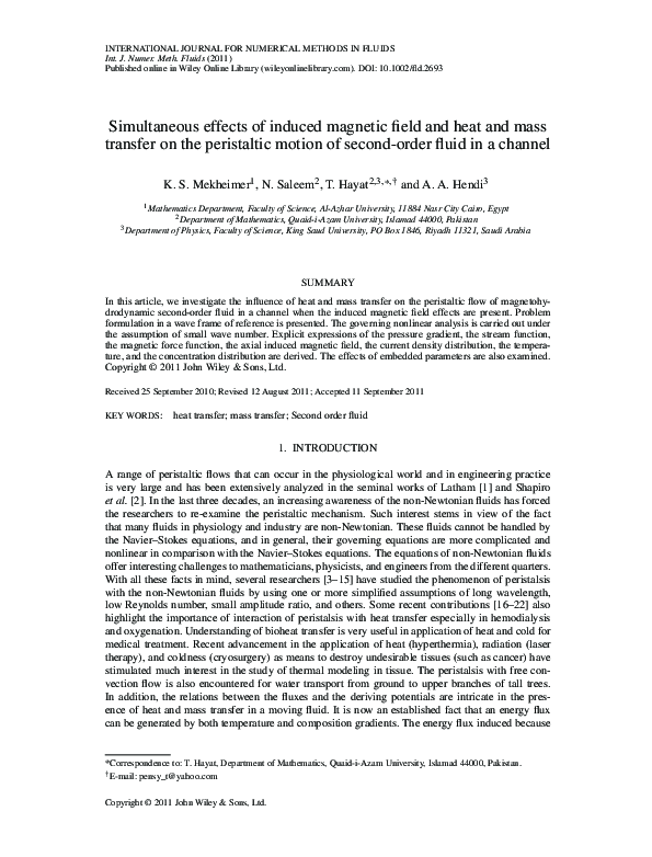(PDF) Simultaneous effects of induced magnetic field and heat and mass transfer on the ...