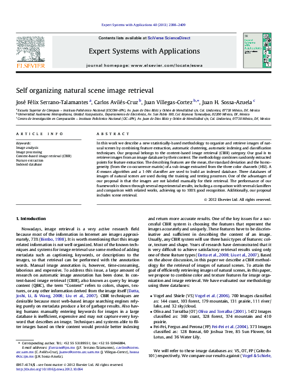(PDF) Self organizing natural scene image retrieval | JOSÉ FÉLIX SERRANO - Academia.edu