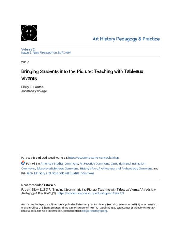 Tableau Vivant In The Classroom