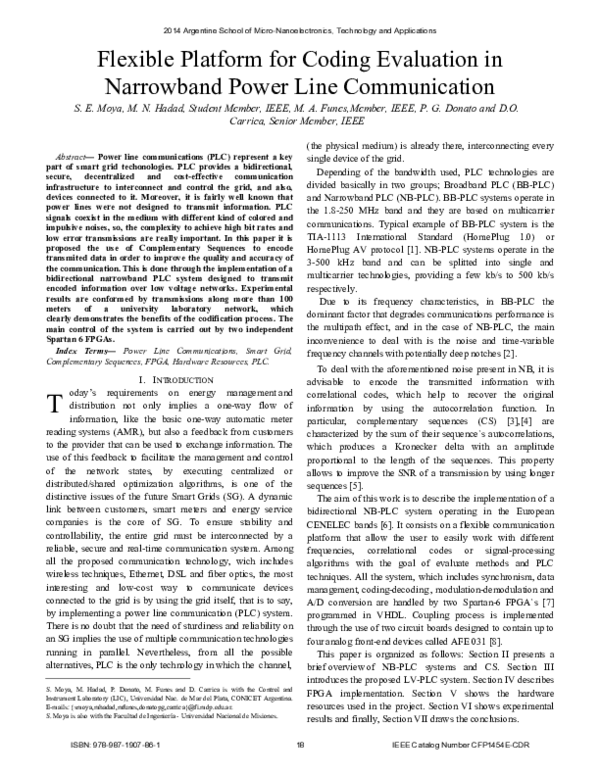 (PDF) Flexible platform for coding evaluation in narrowband power line ...