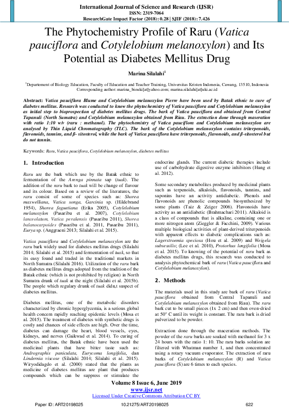 (PDF) The Phytochemistry Profile of Raru ( Vatica pauciflora and ...