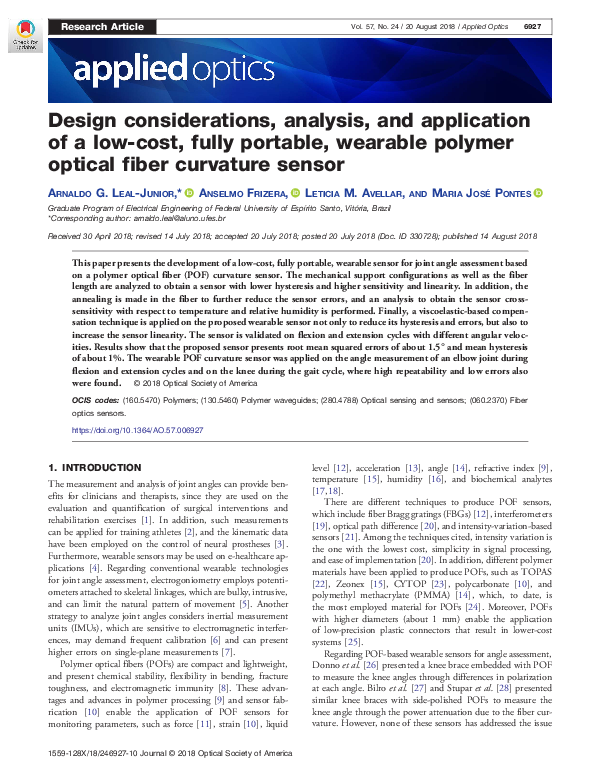 (PDF) Design considerations, analysis, and application of a low-cost, fully portable, wearable ...