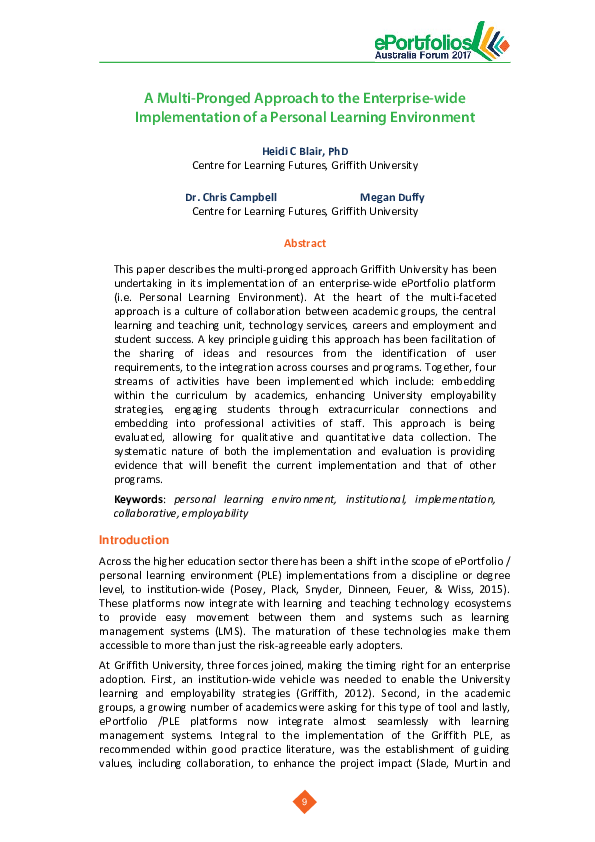 (PDF) A multi-pronged approach to the enterprise-wide implementation of ...