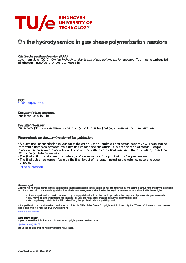 (PDF) CFD simulation of hydrodynamics and heat transfer in gas phase ...