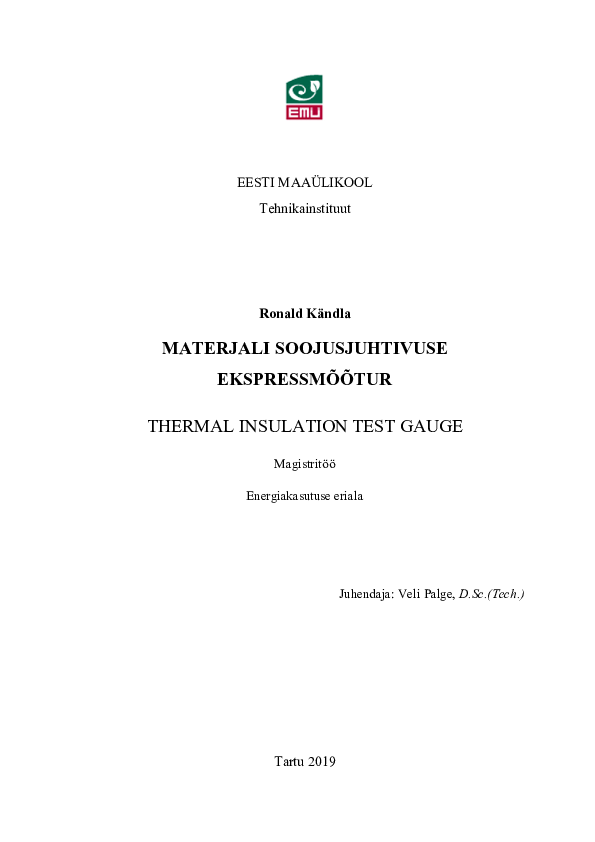 (PDF) Thermal Insulation Test Gauge