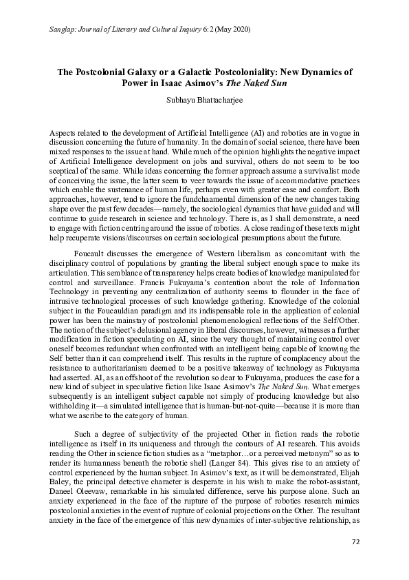 (PDF) The Postcolonial Galaxy or a Galactic Postcoloniality: : New ...