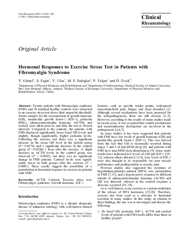 (PDF) Hormonal Responses to Exercise Stress Test in Patients with ...