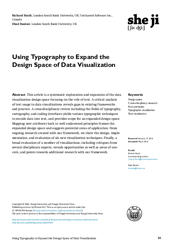 (PDF) Using Typography to Expand the Design Space of Data Visualization