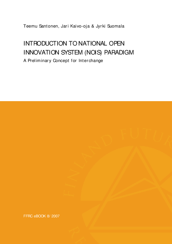 (PDF) Introduction to National Open Innovation System (NOIS) Paradigm ...