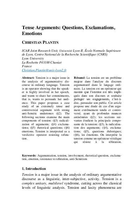 (PDF) Tense Arguments