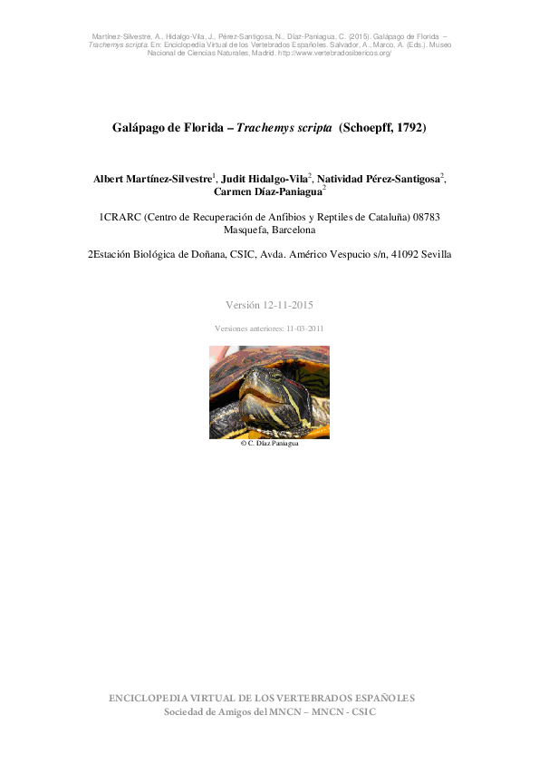 (PDF) Galápago de Florida – Trachemys scripta (Schoepff, 1792)