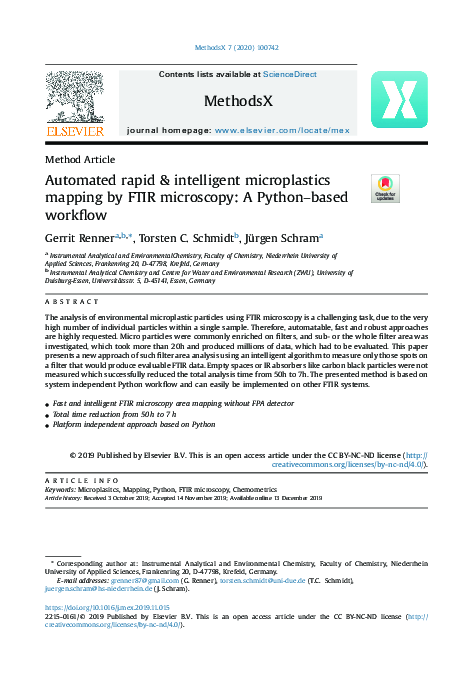 Pdf Automated Rapid And Intelligent Microplastics Mapping By Ftir