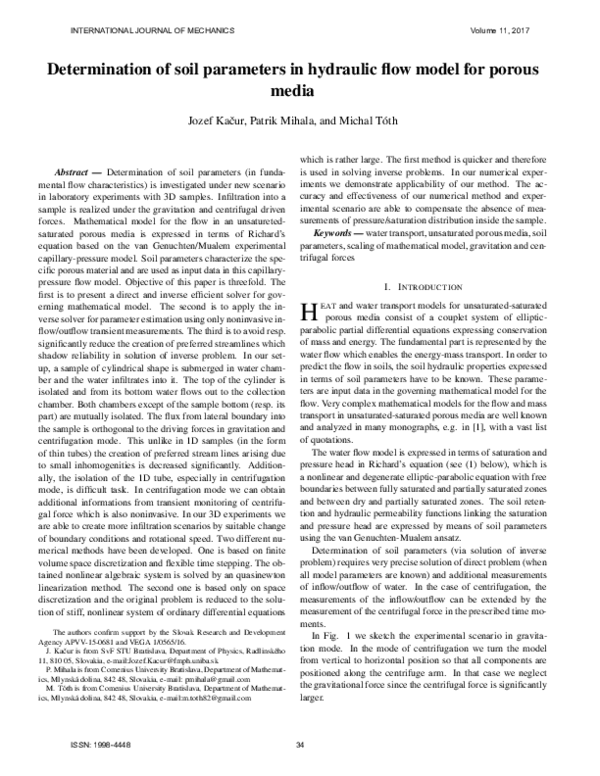 (PDF) Efficient Soil Parameter Estimation in Flow Models