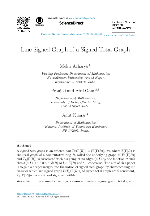 (PDF) Line Signed Graph of a Signed Total Graph