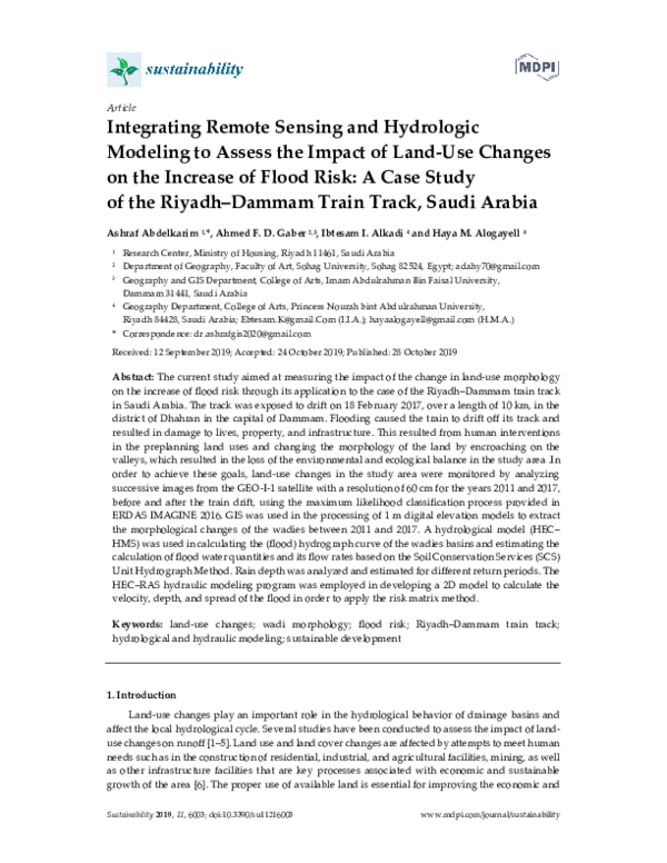 (PDF) Integrating Remote Sensing and Hydrologic Modeling to Assess the Impact of Land-Use ...