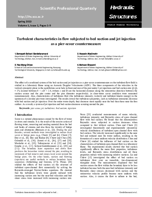 (PDF) Turbulent characteristics in flow subjected to bed suction and ...