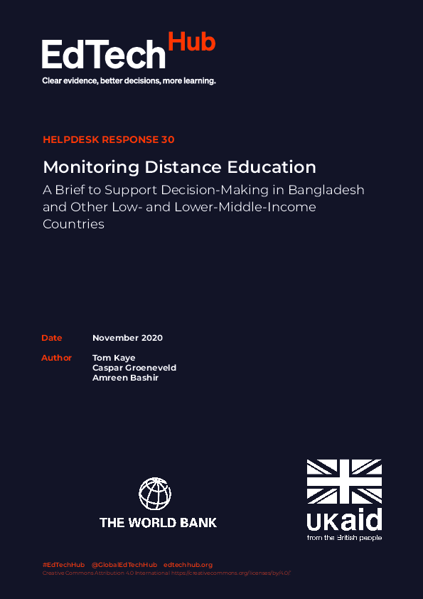 (PDF) Monitoring Distance Education A Brief to Support Decision-Making ...