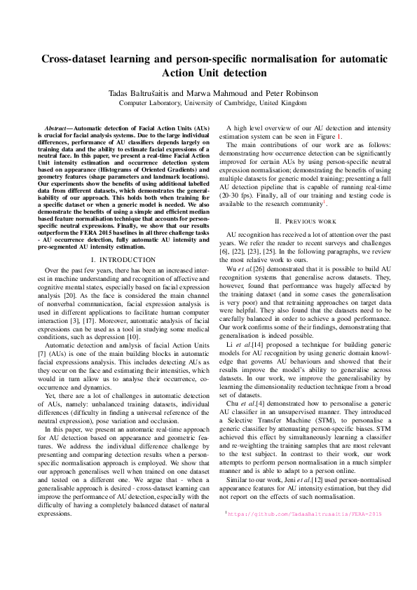 Pdf Cross Dataset Learning And Person Specific Normalisation For