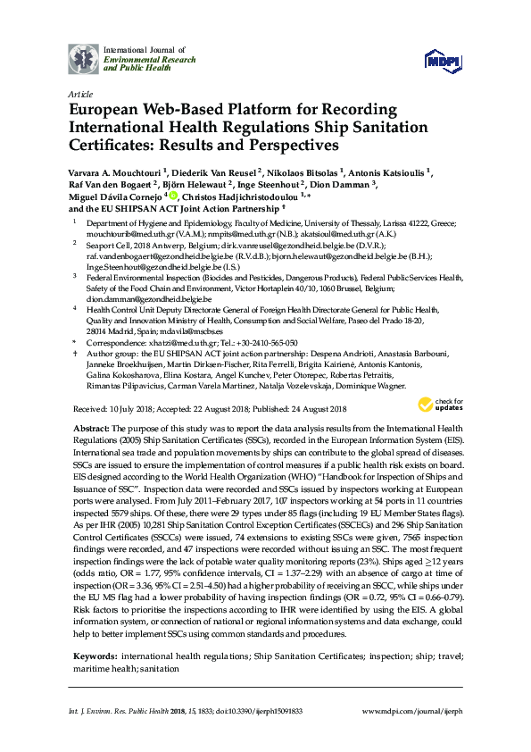 (PDF) European Web-Based Platform for Recording International Health ...