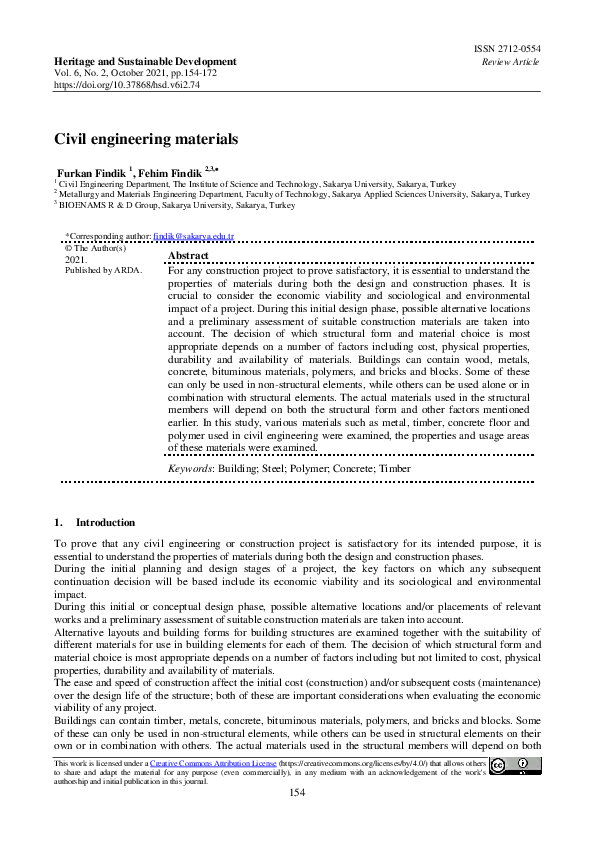 (PDF) Civil engineering materials