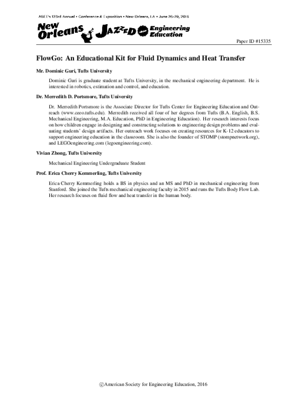 (PDF) FlowGo: An Educational Kit for Fluid Dynamics and Heat Transfer