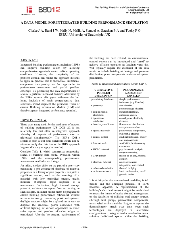 (PDF) A Data Model for Integrated Building Performance Simulation | Asma Malik - Academia.edu