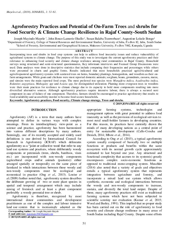 (PDF) Agroforestry Practices and Potential of On-Farm Trees and shrubs ...