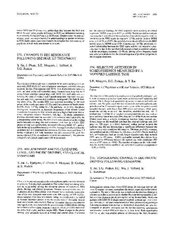 (PDF) Relationship among clozapine level, EEG photic driving, and ...