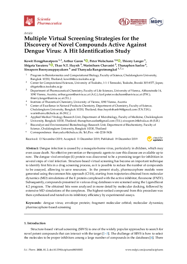 (PDF) Multiple Virtual Screening Strategies for the Discovery of Novel ...