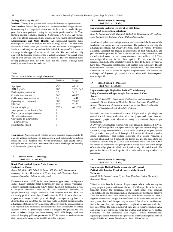 (PDF) Laparoscopic Anterior Exenteration With Intra-Corporeal Uretero ...