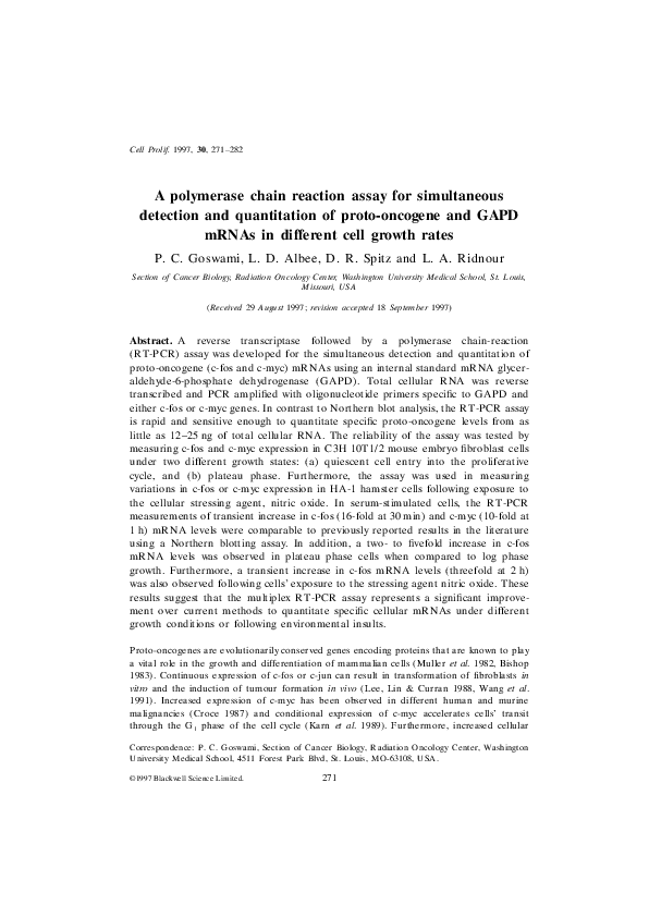 (PDF) A polymerase chain reaction assay for simultaneous detection and ...